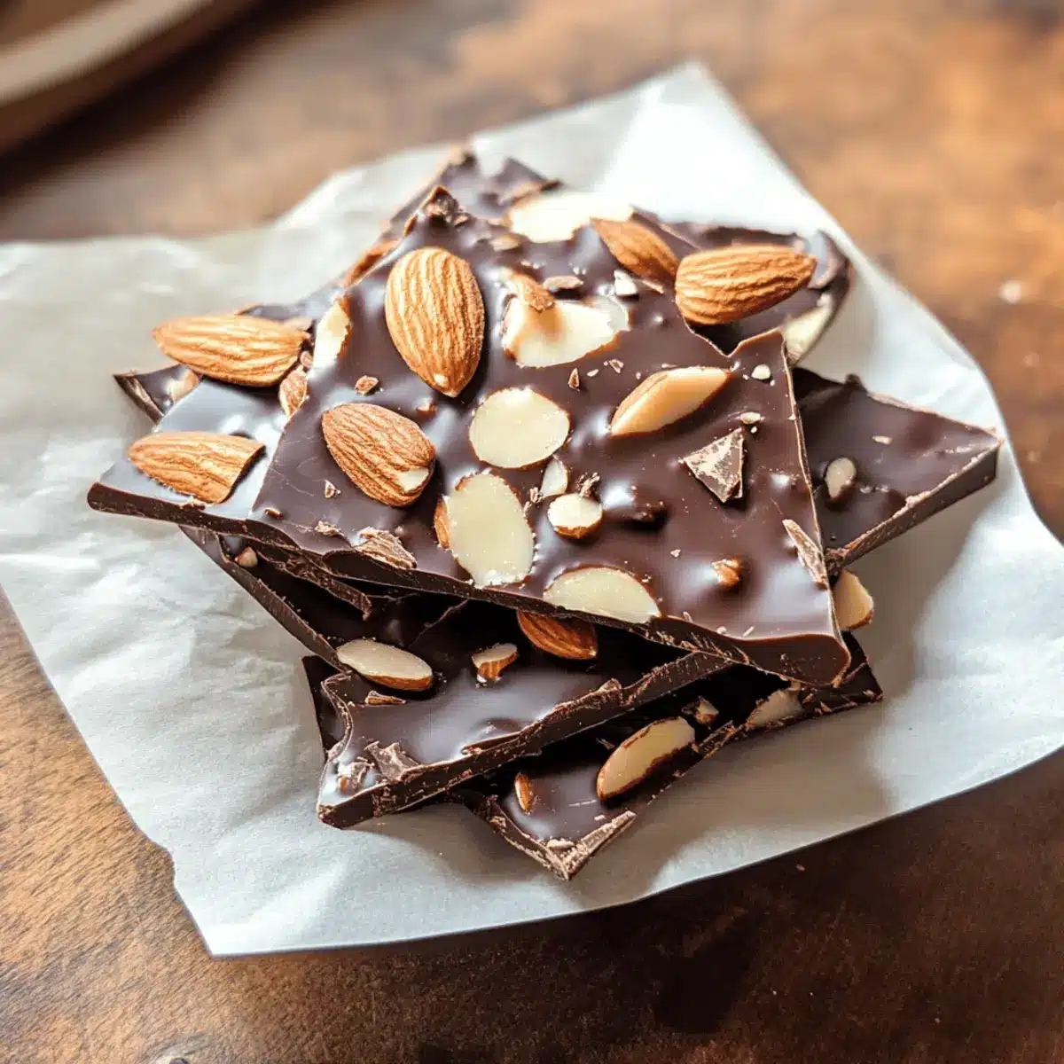 Easy Delicious 3 Ingredient Chocolate Almond Bark Recipe