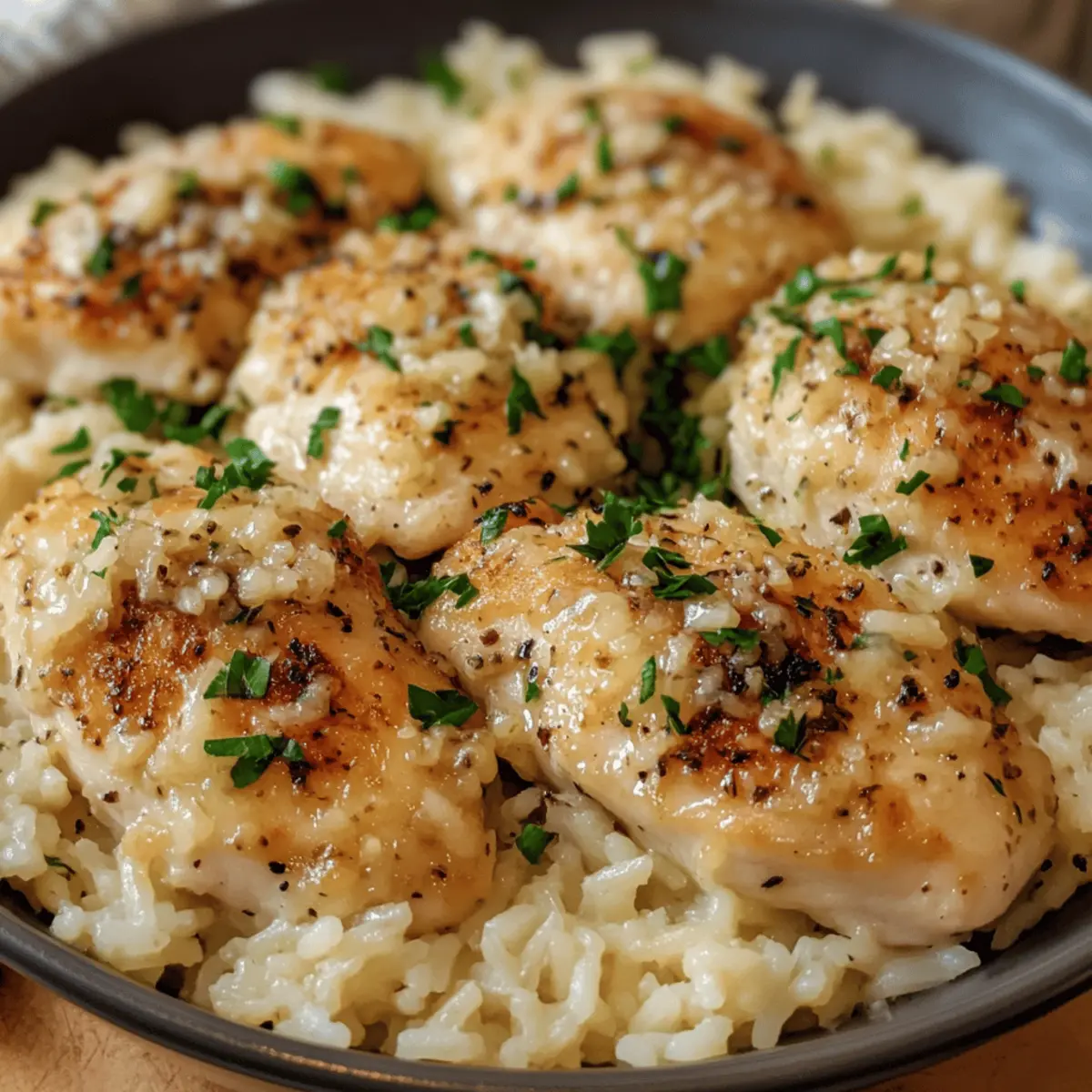 Ultimate Delicious Creamy Garlic Parmesan Chicken and Rice