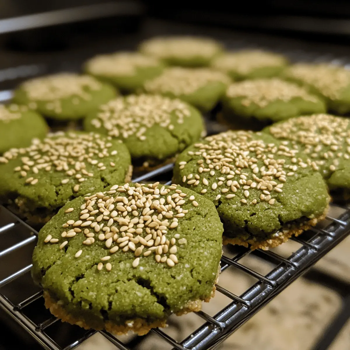 Easy Delicious Matcha Sesame Cookies with a Crispy, Nutty Twist