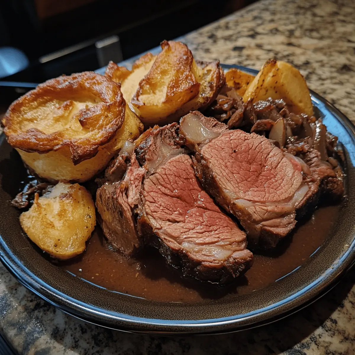 Ultimate Comforting British Roast Beef with Yorkshire Pudding