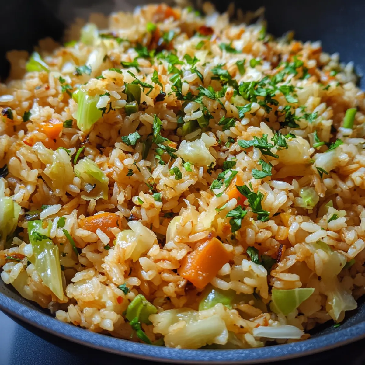 Easy Vegetarian Cabbage Rice Pan That Bursts with Bold Flavors - Feast ...