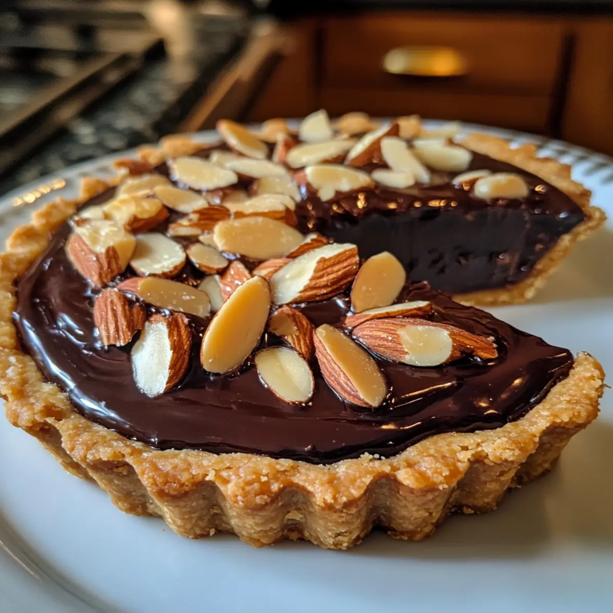 Irresistible Decadent Dark Chocolate Almond Tart Recipe
