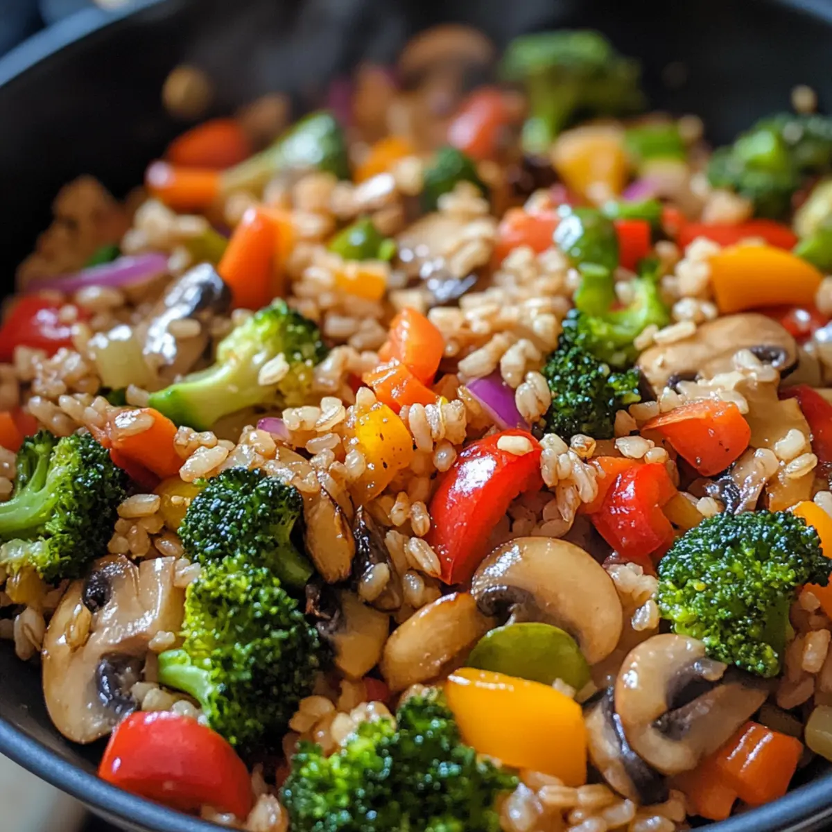 Perfect & Delicious One-Pan Veggie & Brown Rice Stir-Fry Recipe