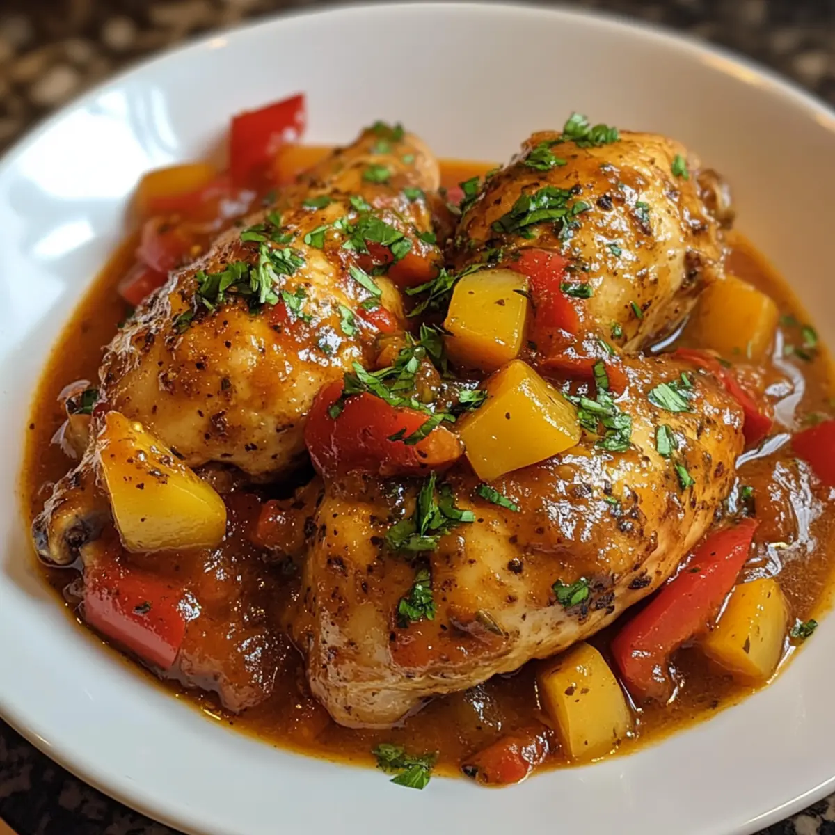 Perfect Crockpot Chicken with Sweet Pepper Sauce Recipe