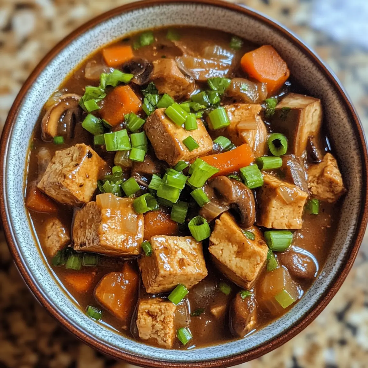 Ultimate Comforting Creamy Slow Cooker Mushroom Tofu Stew